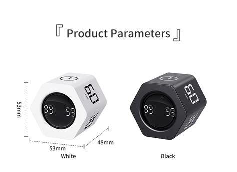 Visual Timer Learning Dedicated Cube Flip Pomodoro Timer Rotating Clock Hexagon Productivity
