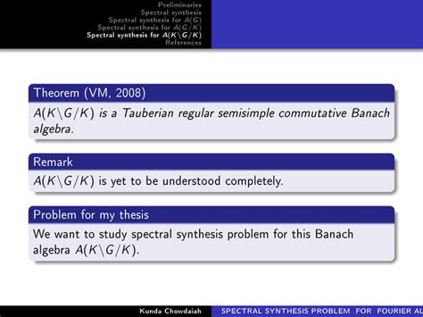 spectral synthesis problem for fourier algebras ppt