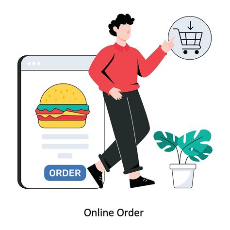 Online Order Flat Style Design Vector Illustration Stock Illustration