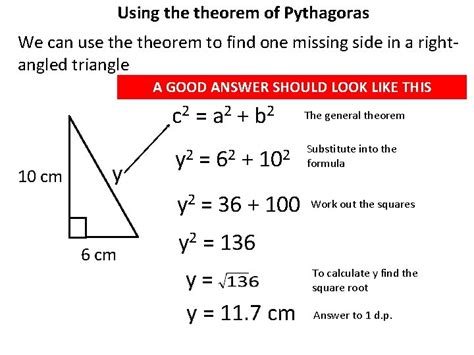 Learning Objectives March 2021 To Use Pythagoras Theorem