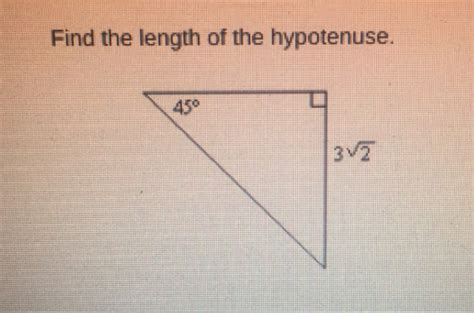 Solved Find The Length Of The Hypotenuse [biology]