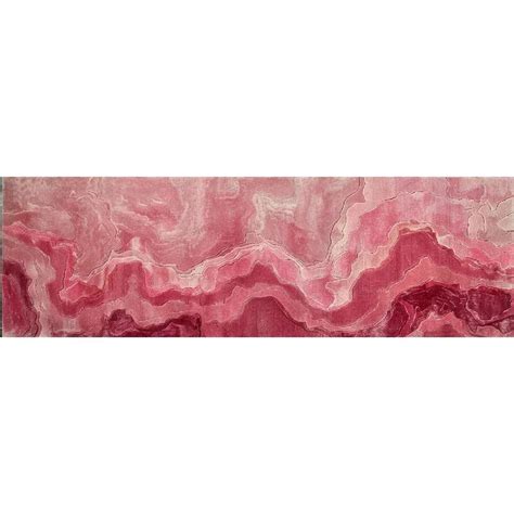 Walking Wild Cat Leopard On Silk Road Hand Tufted Wool Rug Pink Maia Homes