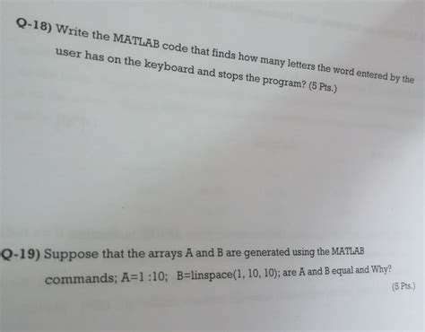 Solved Q Write The MATLAB Code That Finds How Many Chegg Com