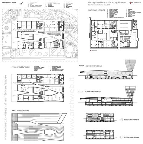 De Young Museum Drawings And Floor Plans De Young Memorial Museum De