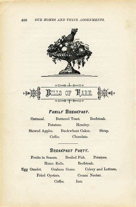 Vintage Printable Menus Free Clip Art The Old Design Shop