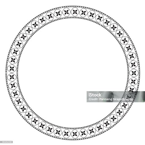 Flower Circle Frame Vector Border Floral Wedding Frame Royal Filigree