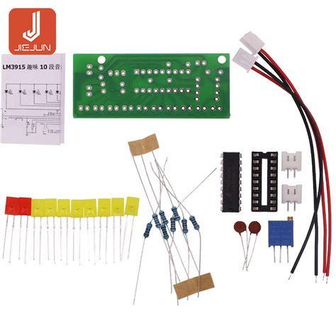 Lm3915 Dc 9v 12v 10 Led Sound Audio Spectrum Analyzer Level Indicator Kit Diy Electoronics