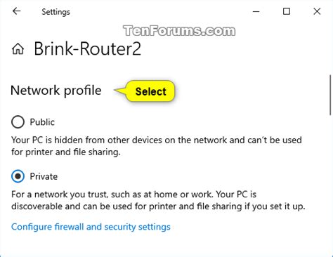 Set Network Location To Private Public Or Domain In Windows 10 Tutorials