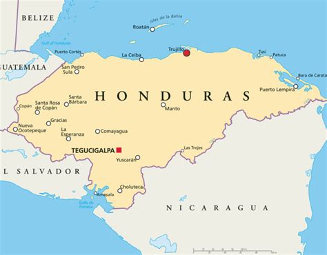Mapa De Regiones Naturales De Honduras Mapa De Honduras