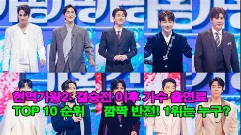 현역가왕2 결승전 이후 가수 출연료 Top 10 순위 깜짝 반전 1위는 누구 Youtube