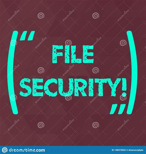 Word Writing Text File Security Business Concept For Protecting