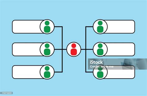 조직 차트 인포그래픽과 피플 아이콘 및 추상선 비즈니스 구조 Org에 대한 스톡 벡터 아트 및 기타 이미지 Org