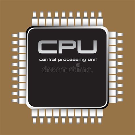 Red Central Processing Unit Is Decoding Data 3d Rendering Illustration