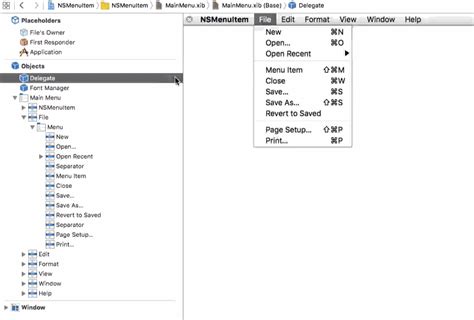 Macos My Menu Connected To My View Controller Ibaction Is Greyed
