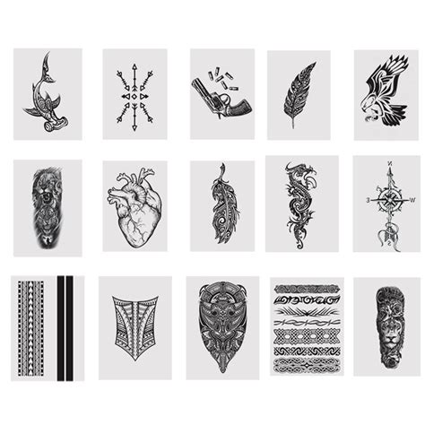 قیمت و خرید تتو موقت مدل ساعد مجموعه 15 عددی به همراه اسپری تتو