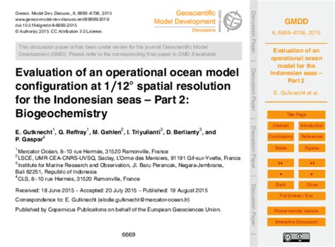 Pdf Evaluation Of An Operational Ocean Model Configuration At 112