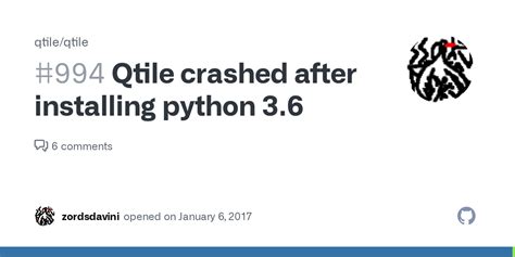 qtile crashed after installing python 3 6 · issue 994 · qtile qtile