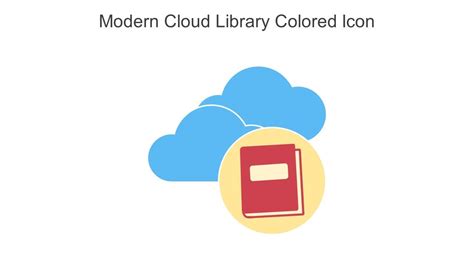 Modern Cloud Library Colored Icon In Powerpoint Pptx Png And Editable