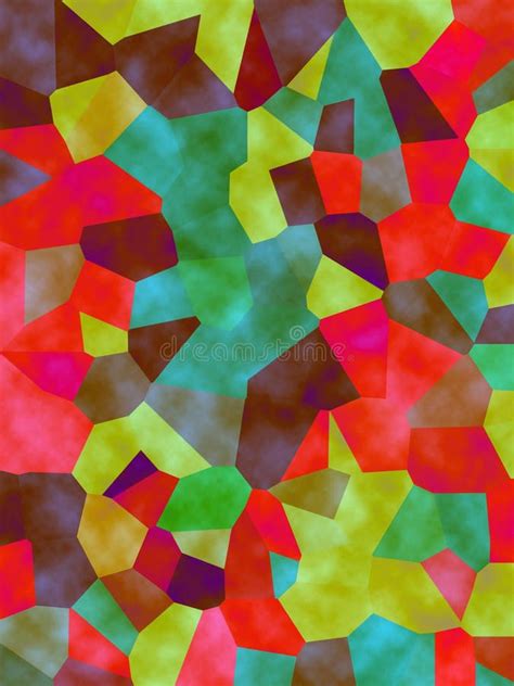 Abstract Multi Coloured Mosaic Digital Art Design Stock Illustration Illustration Of