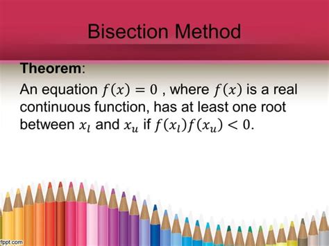 Bisection And Fixed Point Method Ppt Physics Science