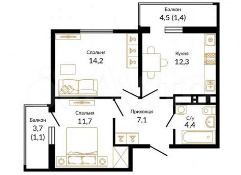 2 к квартира 52 2 м² 5 16 эт на продажу в Ростове на Дону Купить квартиру Авито