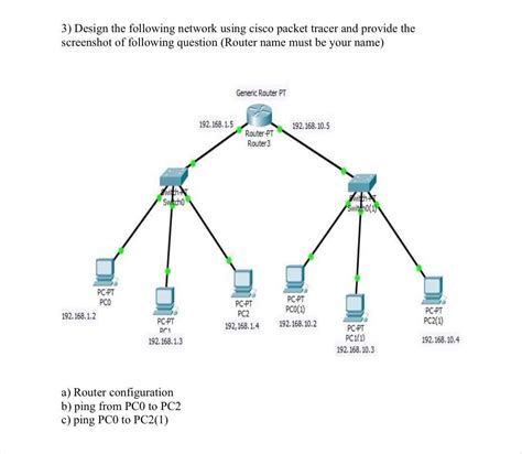 Solved Design The Following Network Using Cisco Packet Chegg Com
