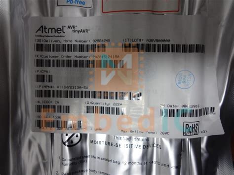 Attiny2313a Su Microchip 8bit Mcu Embedic