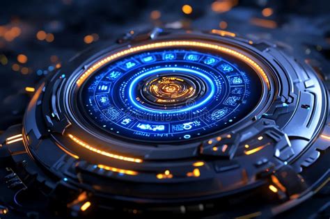 An Alien Communication Device Sending Out Signals Into Space Its Holographic Interface