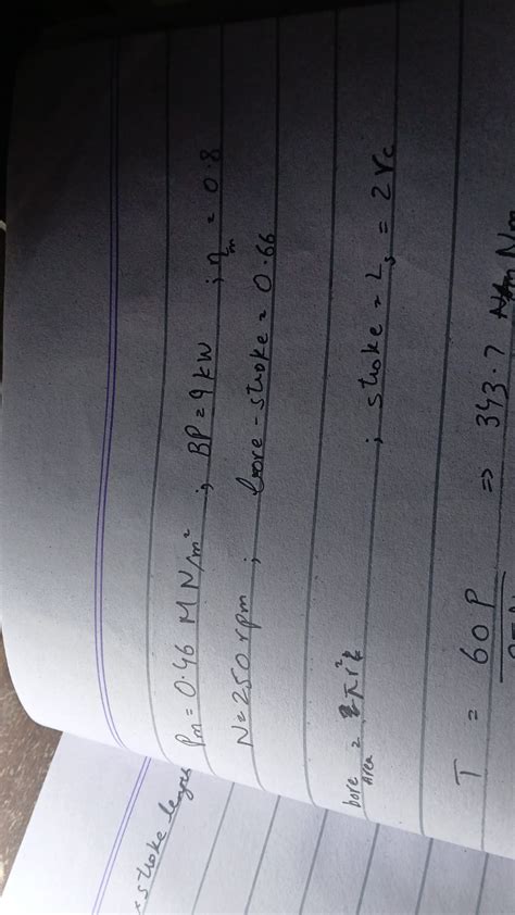 Given The Following Parameters For An Engine Indicated Mean Effective Pr