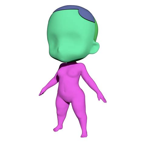 Base Mersh Chibi Female 3d Model 3d Printable Cgtrader