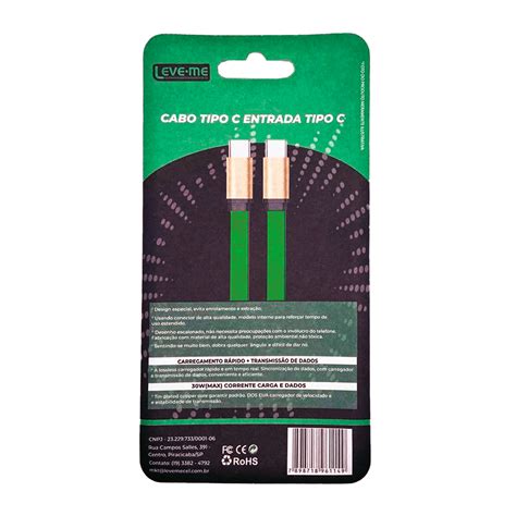 Cabo Power Delivery m Leve Me Tipo C para Tipo C Encartelados Leve Me Acessórios para