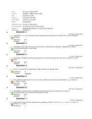CMSC 140 QUIZ 5 Docx User Course Test Started Submitted Status Attempt Score Time Elapsed