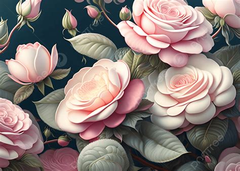 핑크 장미 꽃 패턴 인공 지능 디지털 아트웍 꽃 패턴 인공 지능 작품 핑크 장미 패턴 Ai 작품 장미 배경 일러스트 및