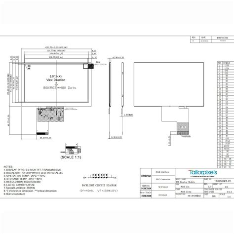 Inch Tn Tft Lcd Rgb With Capacitive Touchscreen Option