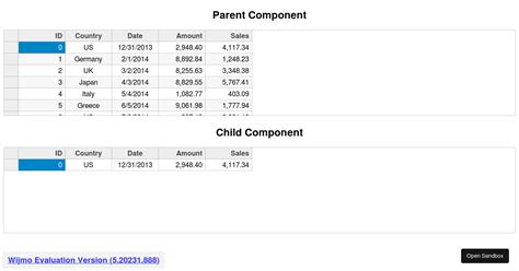 Wijmo Props로 데이터 전달하기updated Codesandbox