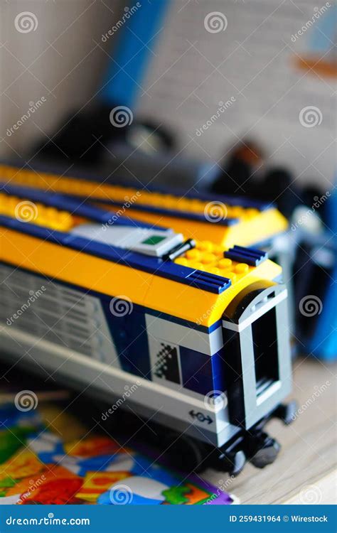 Lego Brand Toy Electric Train On A Messy Shelf Editorial Stock Image Image Of Object