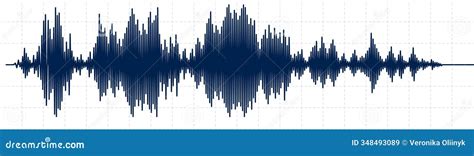 Dark Blue Seismic Activity Diagram Plotted On A Graph Shows Radio Frequency Waves And