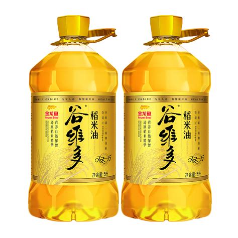 金龙鱼谷维多一万稻米10升组合食用油桶装家用米糠稻米油