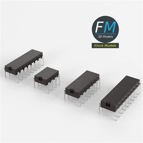 Integrated Circuits Chips 3d Model Cgtrader