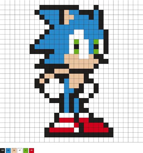 Sonic Perler Beads Free Patterns DIY Candy