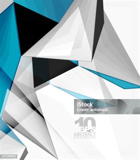 낮은 폴 리 기하학적 3d 모양 배경 0명에 대한 스톡 벡터 아트 및 기타 이미지 0명 3차원 형태 개념 Istock