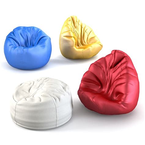 3d Bean Bag Set Model