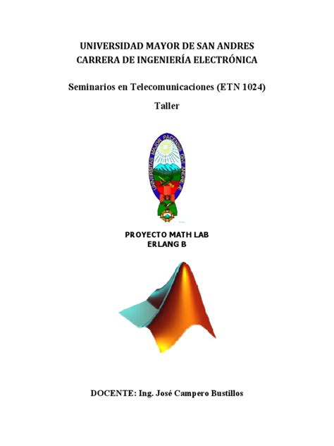 Proyecto Matlab Erlang B Pdf