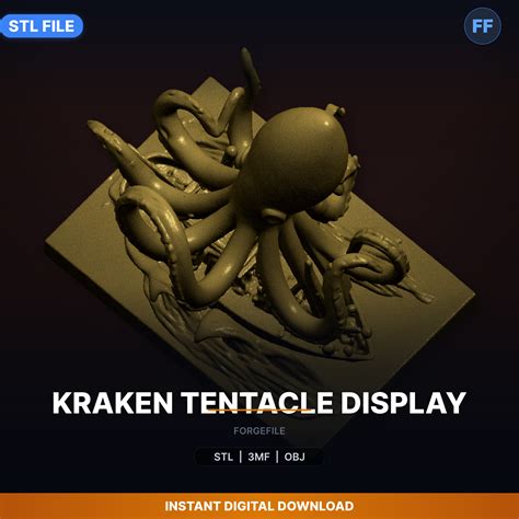 🐙 Kraken Tentacle Display 3d Printable Stl File・ 3d File For 3d