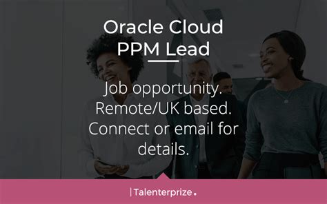 Talenterprize On Linkedin Oracle Oraclejobs Oraclecloud Oracleppm Cloud