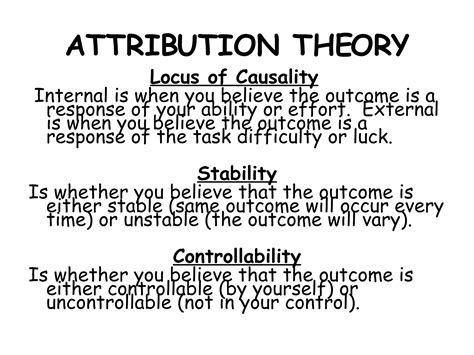 Attribution Theory Ppt Free Download