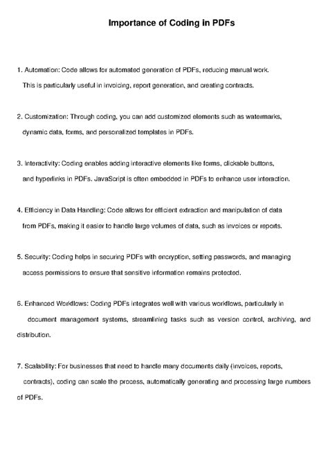 Importance Of Coding In Pdfs Importance Of Coding In Pdfs Automation