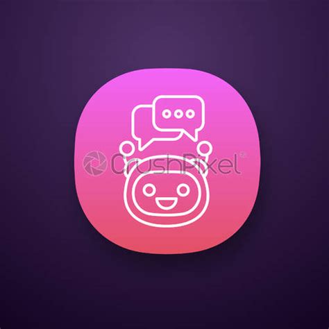 Chatbot With Speech Bubbles App Icon Stock Vector 3871982 Crushpixel