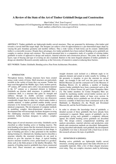 Pdf A Review Of The State Of The Art Of Timber Gridshell Design And