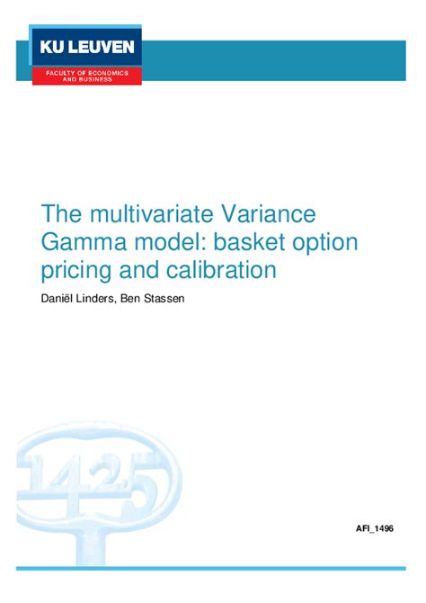 pdf the multivariate variance gamma model basket option pricing and